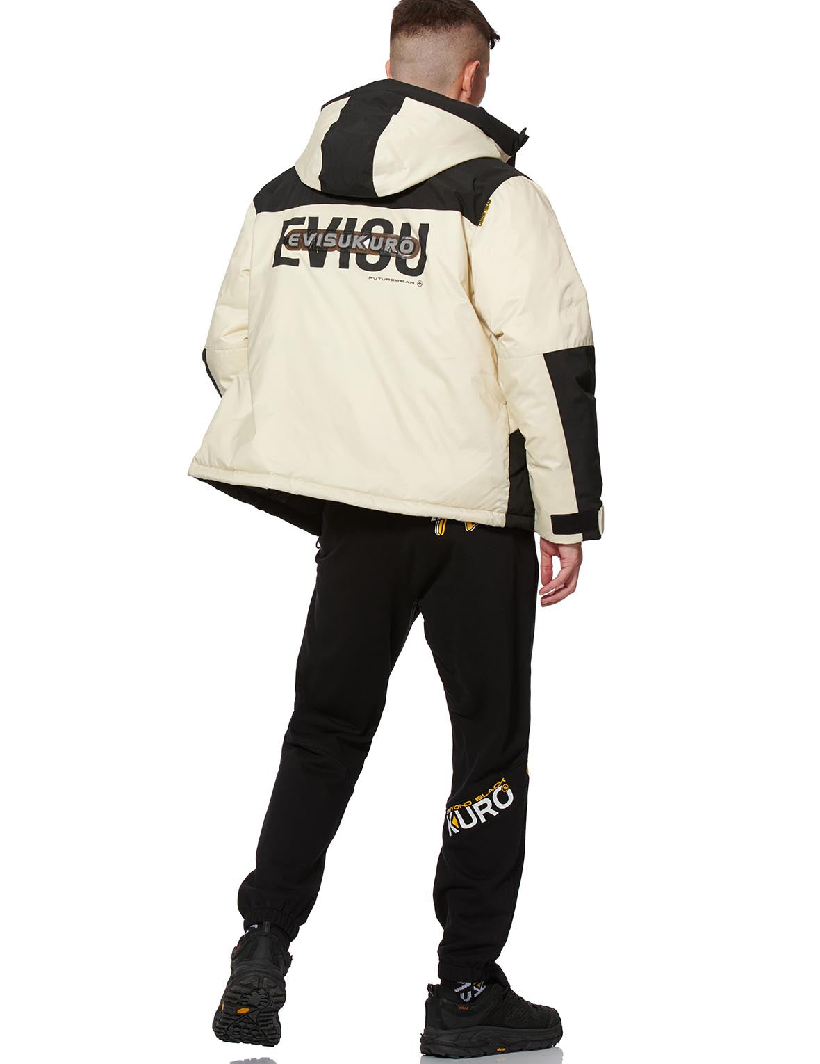 Colorblock Hooded Down Jacket – EVISU