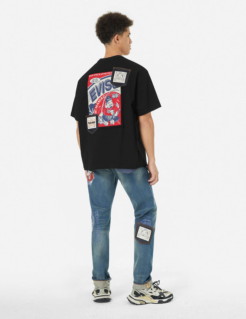 Ebisu Poster Appliqué and Seagull Embroidery T-Shirt – EVISU