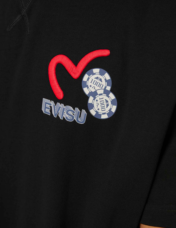 Ebisu Poster Appliqué and Seagull Embroidery T-Shirt – EVISU