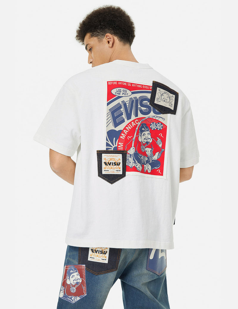 Ebisu Poster Appliqué and Seagull Embroidery T-Shirt – EVISU