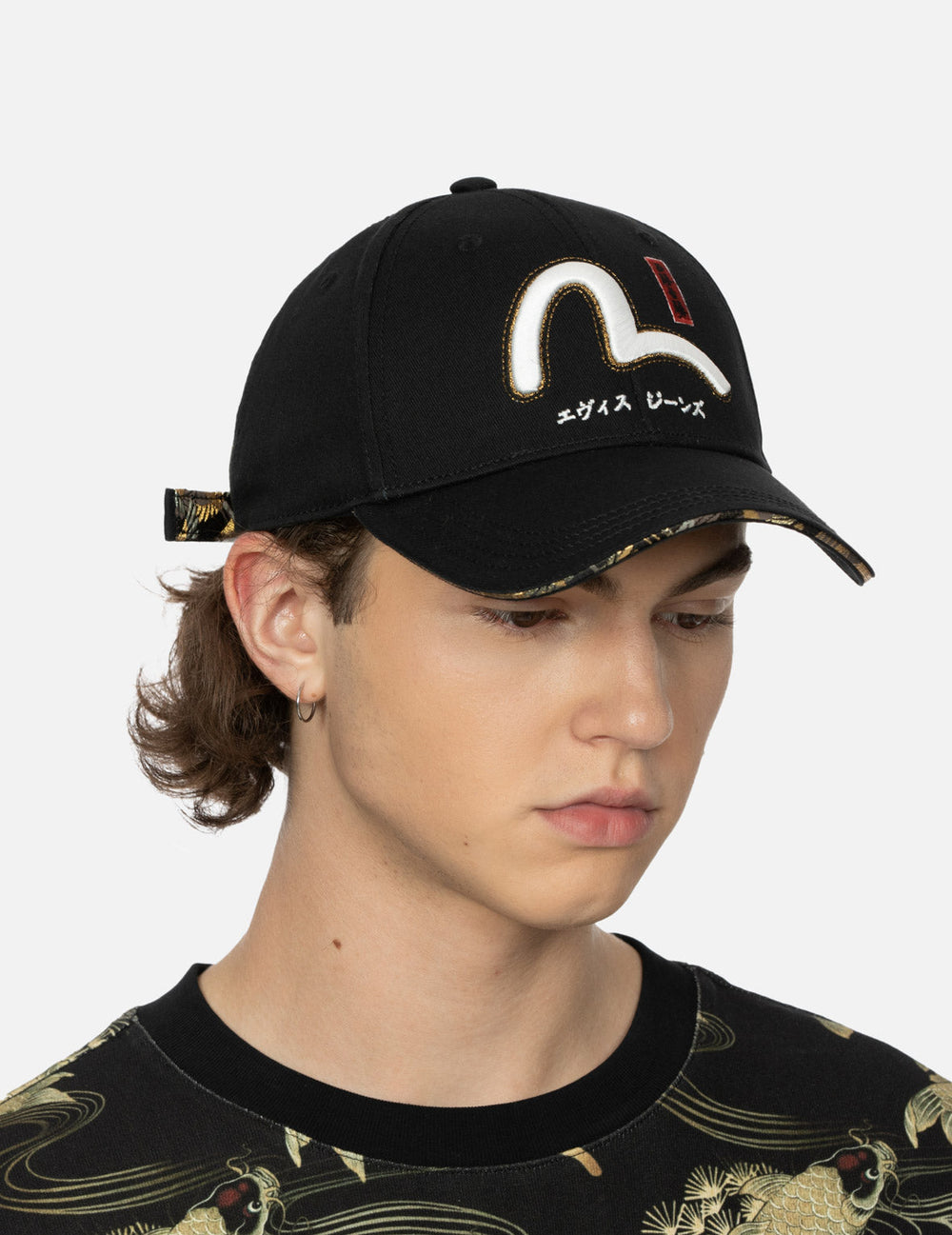 Seagull Embroidery and Daicock Brocade Cap – EVISU