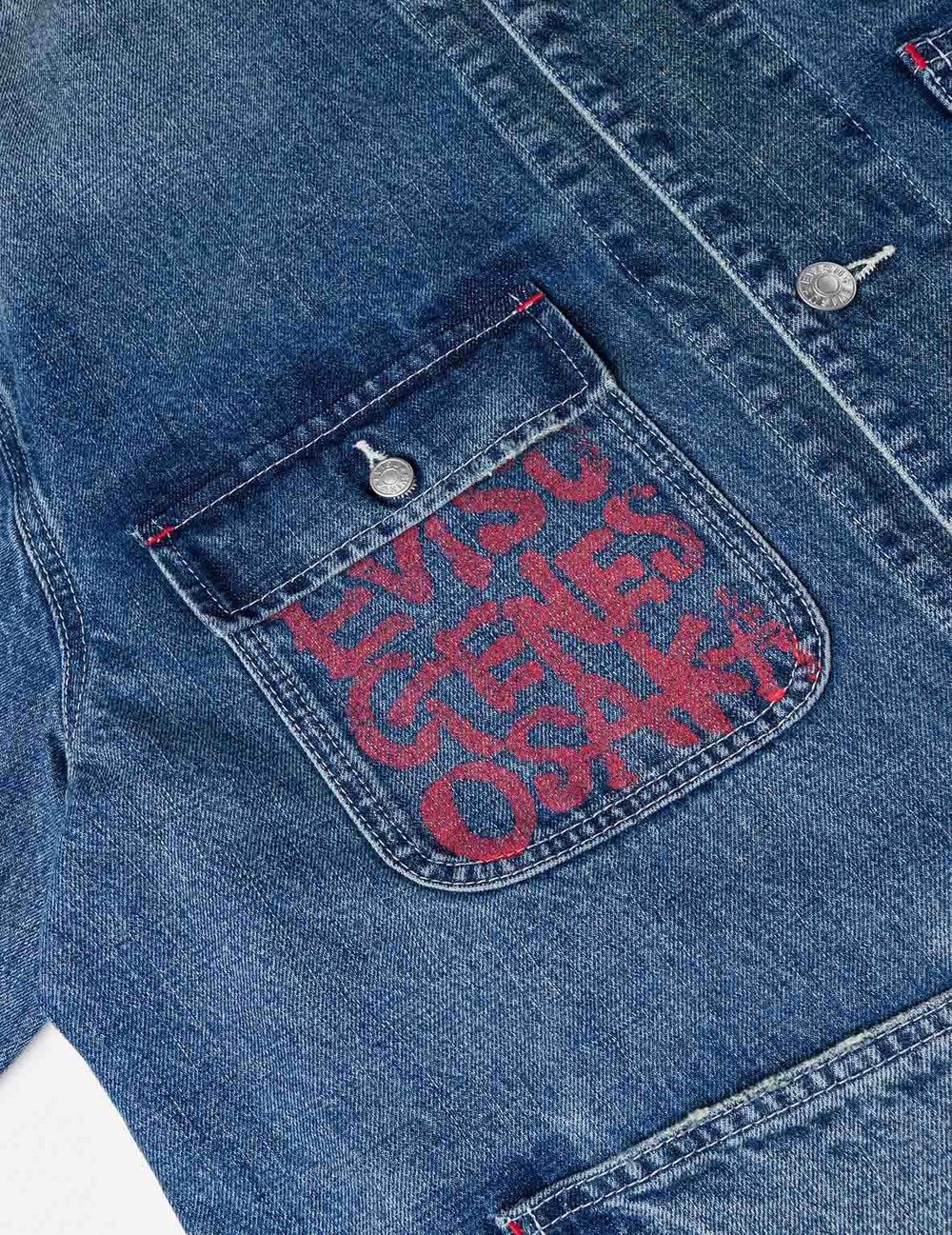 多口袋牛仔工装夹克 – EVISU