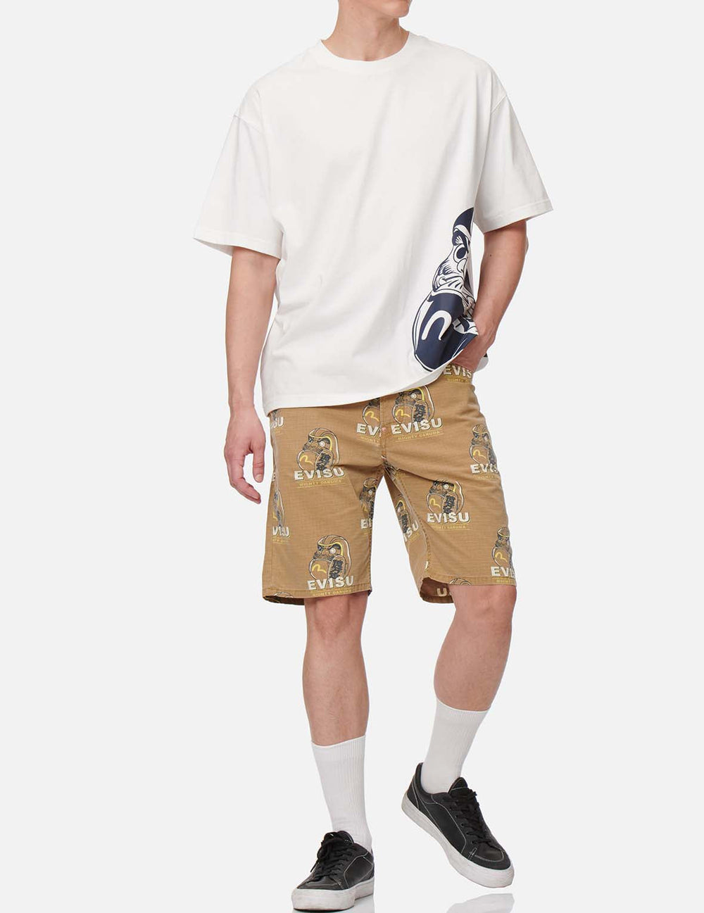 Daruma Print Ripstop Shorts – EVISU