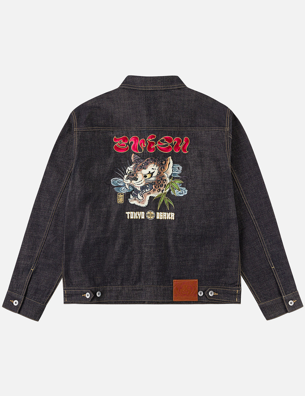 Leopard Embroidery Denim Jacket – EVISU